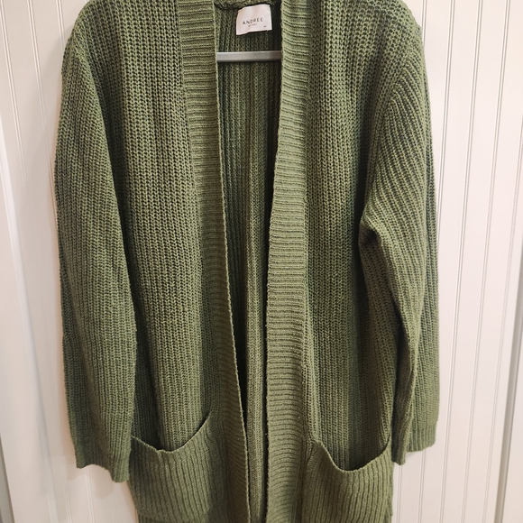 ANDREE BY UNIT | Sweaters | Andree By Unit Green Openfront Cardigan ...